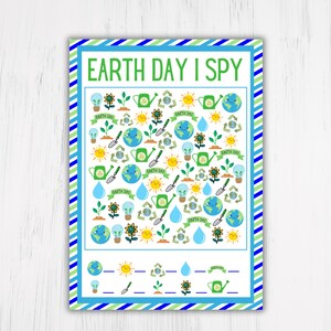Earth Day I Spy Printable Game for Kids | Classroom Activities | 8x10 ...