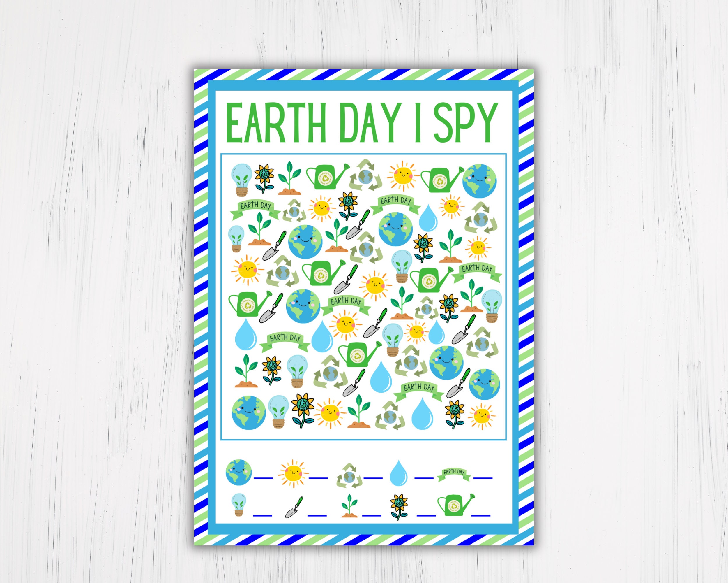Earth Day I Spy Printable Game for Kids | Classroom Activities | 8x10 ...