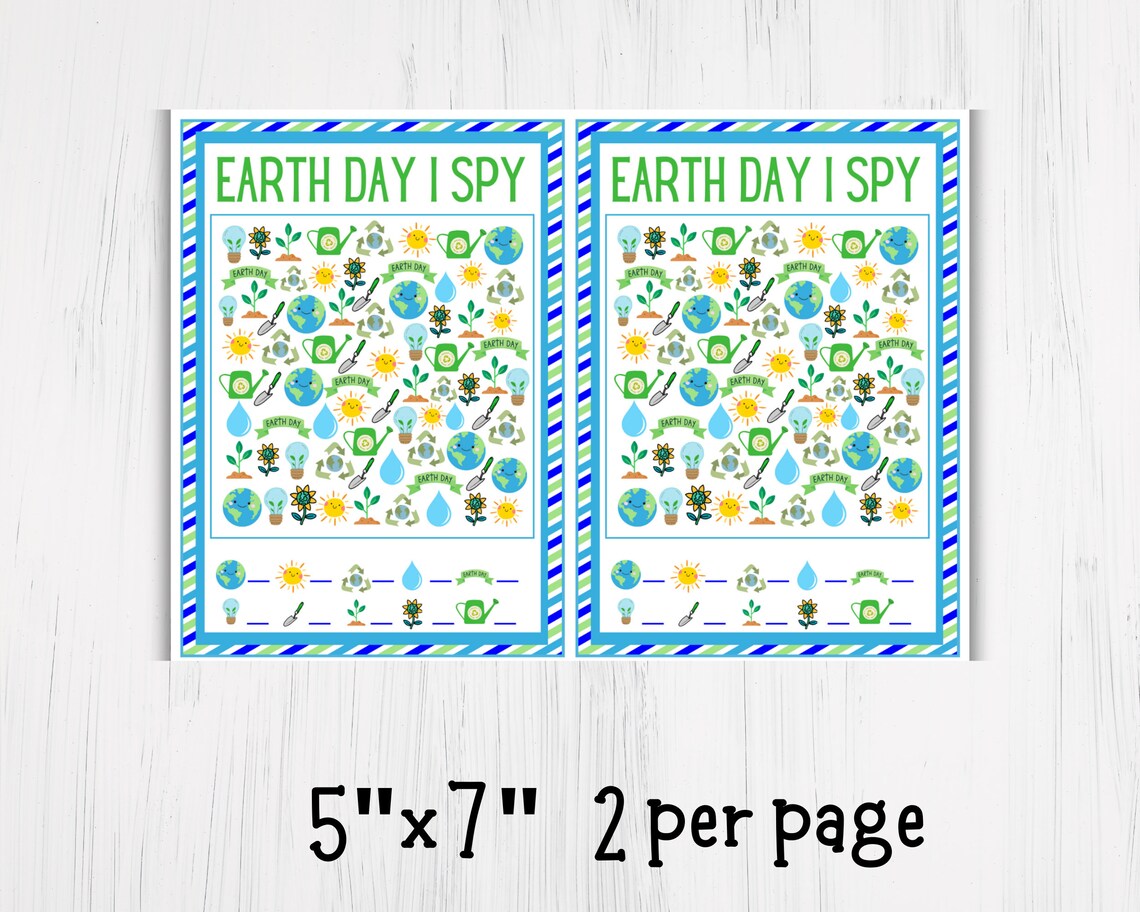 Earth Day I Spy Printable Game for Kids | Classroom Activities | 8x10 ...
