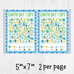 Earth Day I Spy Printable Game for Kids | Classroom Activities | 8x10 ...