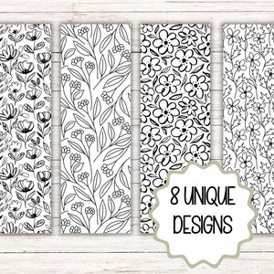 Floral Coloring Bookmarks: Spring Flower Designs (PDF) - Etsy