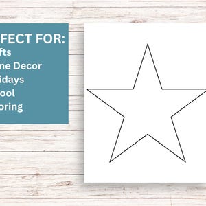 Large Printable Star Template Bundle | 5 Sizes | DIY Crafts ...