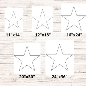Large Printable Star Template Bundle | 5 Sizes | DIY Crafts ...