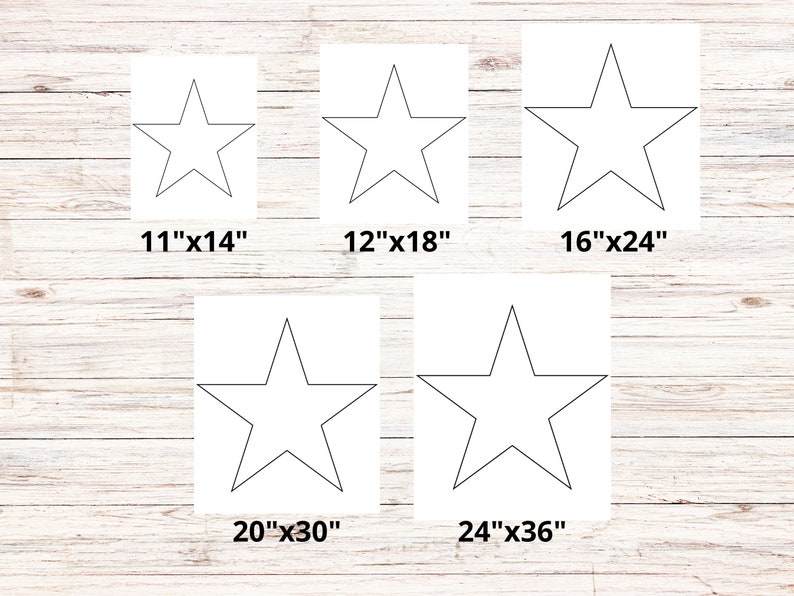 Large Printable Star Template Bundle | 5 Sizes | DIY Crafts ...