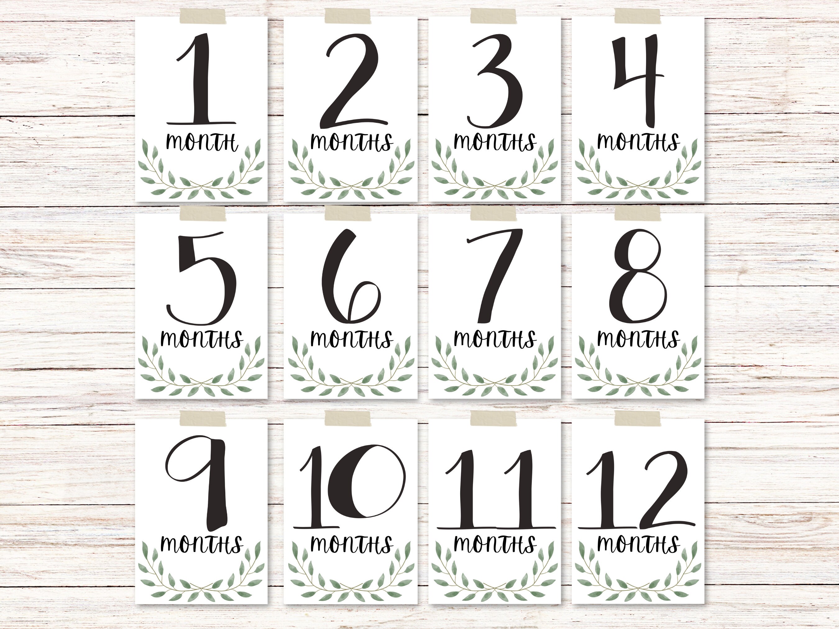 Baby Milestone Printable Cards - Etsy