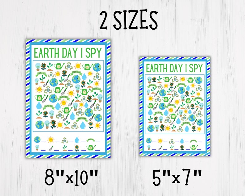 Earth Day I Spy Printable Game for Kids | Classroom Activities | 8x10 ...