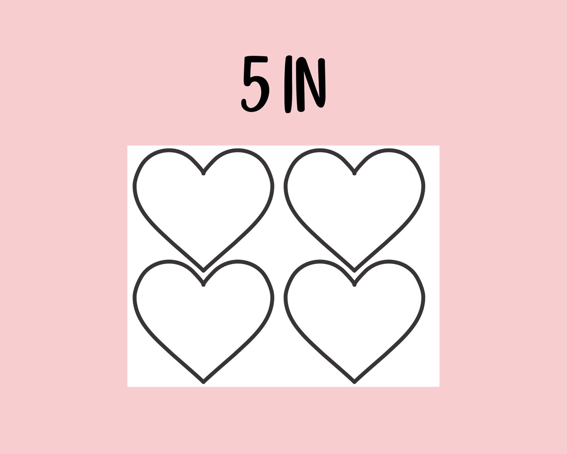 Heart Shape Printable Bundle, Love Symbol Templates, DIY Crafts Instant ...