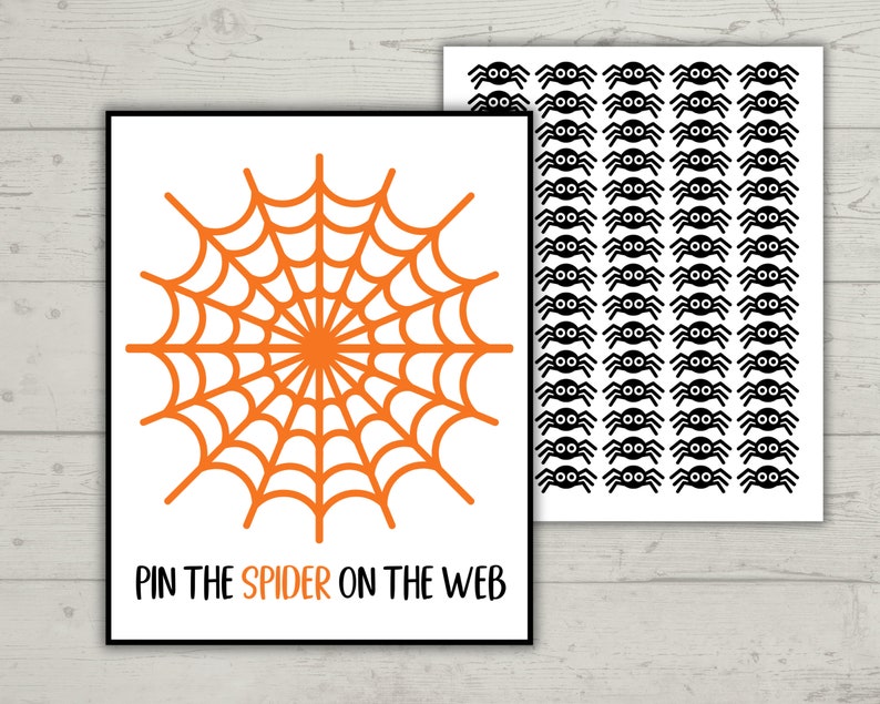 Halloween Spider Web Game - Printable Poster 11x14 & 16x20 - Instant ...