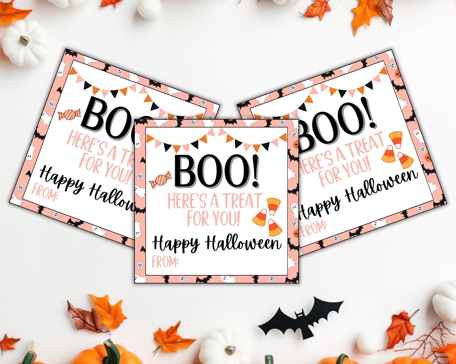 Halloween Treat Tags Printable - Boo Sweet Tags, Trick or Treat Bag ...