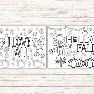 Printable Fall Coloring Pages Instant Download Fun Autumn - Etsy