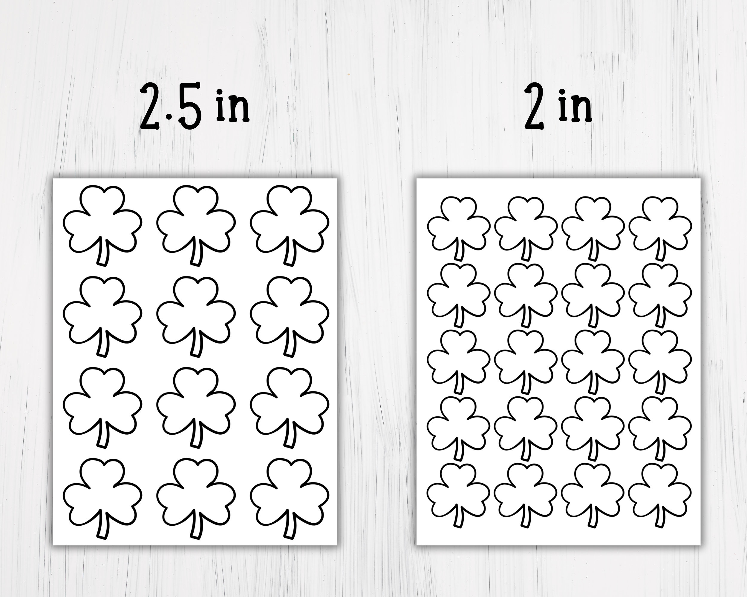 Shamrock Template Bundle: 10 Sizes for St. Patrick's Day Crafts (PDF ...