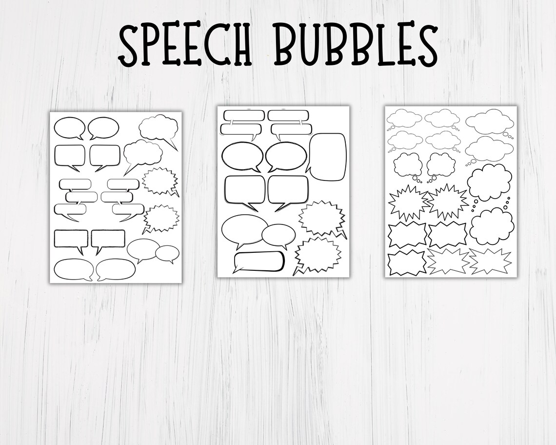 Comic Strip Template | Instant Download | Create Your Own Comic Book ...