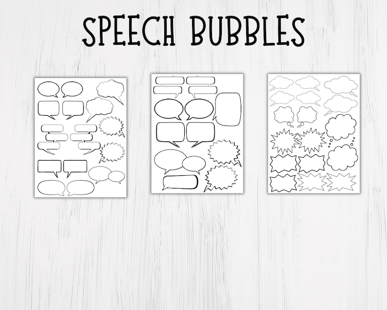 Comic Strip Template | Instant Download | Create Your Own Comic Book ...