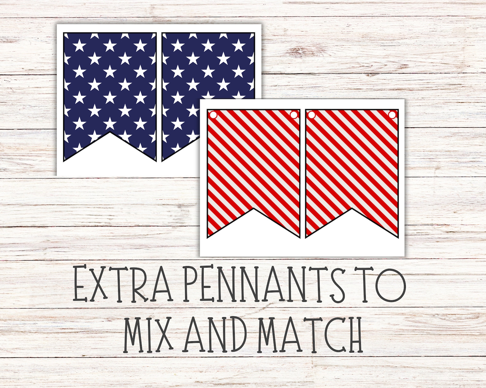 4th of July Banner Printable: Patriotic Party Decor (PDF) - Etsy