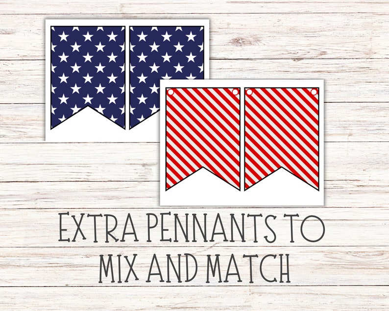 4th of July Banner Printable / Patriotic Decorations / Instant Download ...