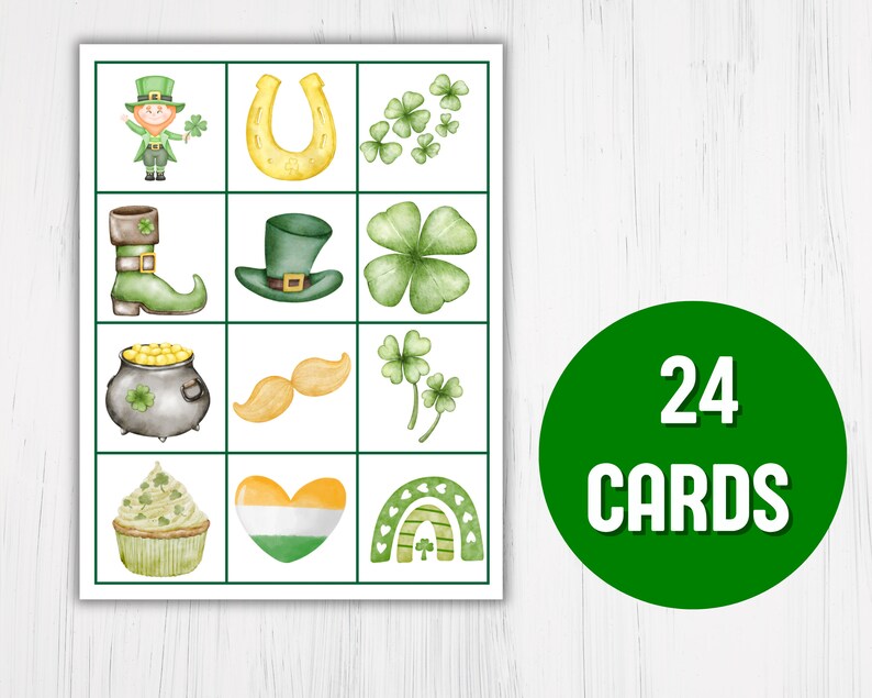 St. Patrick's Day Memory Match Game: Fun Printable Activity (instant ...