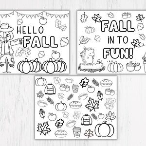 Printable Fall Coloring Pages | Instant Download | Fun Autumn Coloring ...