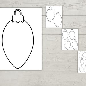 Christmas Ornament Coloring Bundle | Printable Holiday Decorations for ...