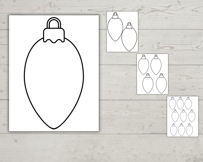Christmas Ornament Coloring Bundle | Printable Holiday Decorations for ...
