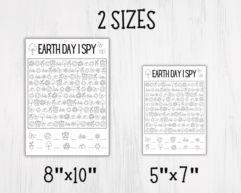 Earth Day I Spy Printable Games, Coloring Pages, School Activity, I Spy ...