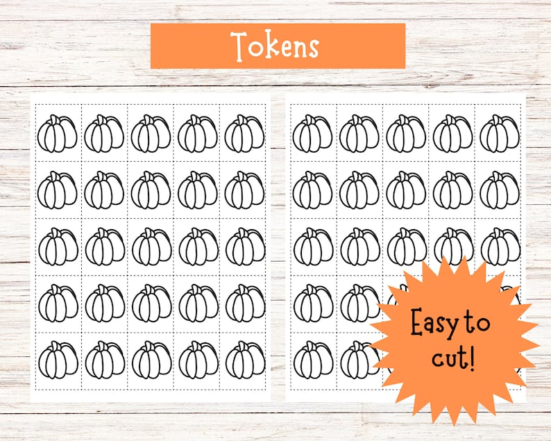 Halloween Bingo Cards - Black and White - Set of 30 - Spooky Bingo Game ...