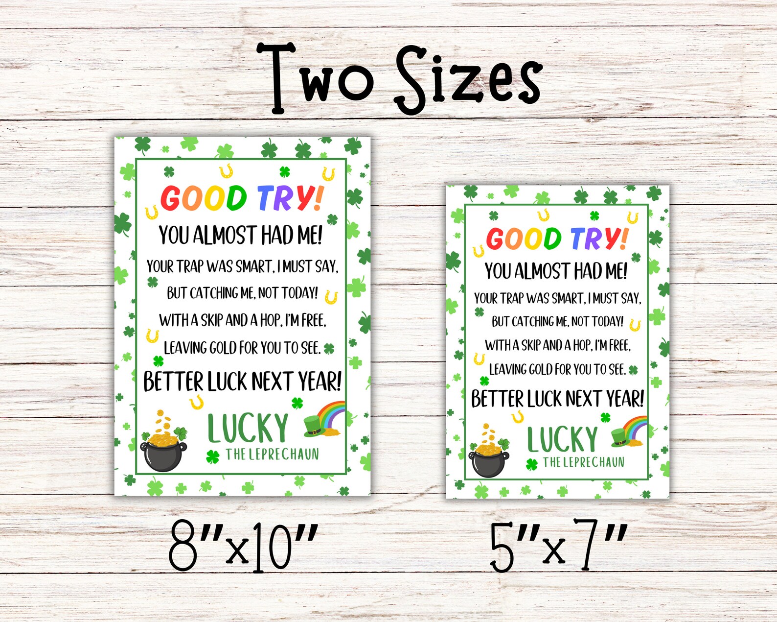 Leprechaun Trap Letter: St Patricks Day Notes for Kids (instant ...