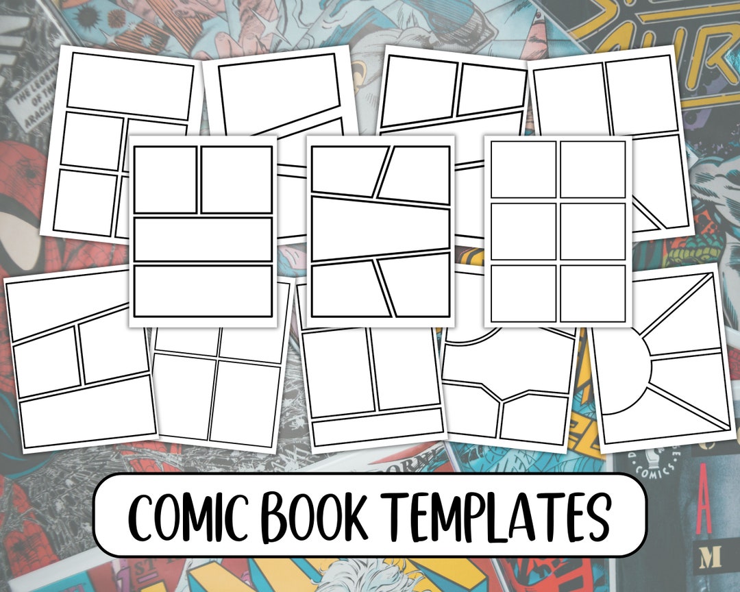 Comic Strip Template | Instant Download | Create Your Own Comic Book ...