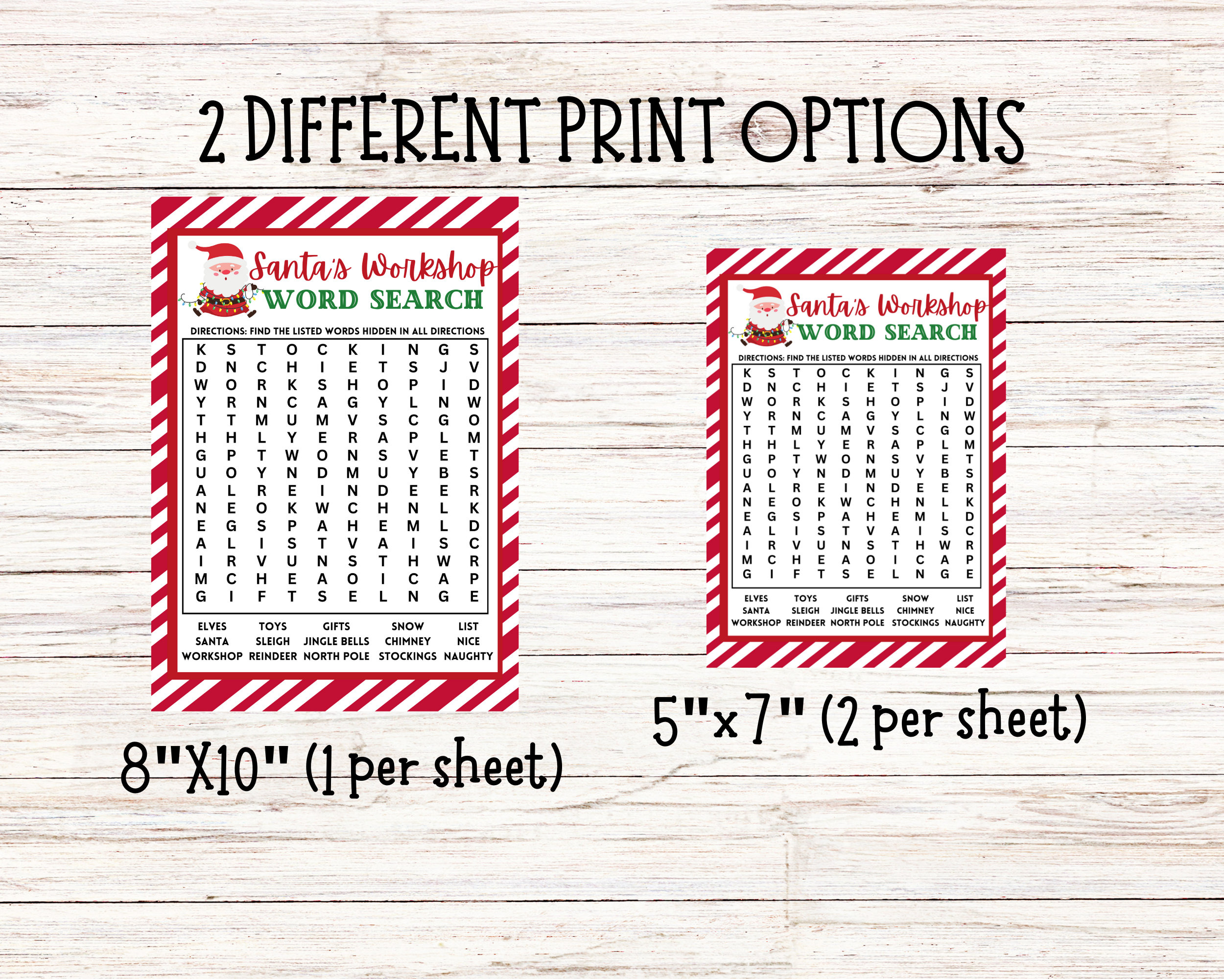 Santa Workshop Word Search Printable, Festive Fun Game Download - Etsy