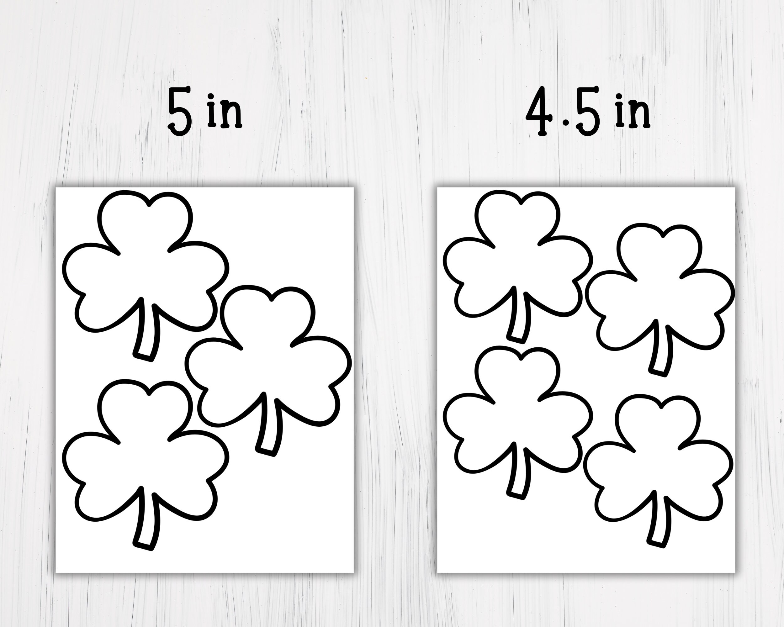 Shamrock Template Bundle: 10 Sizes for St. Patrick's Day Crafts (PDF ...