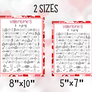 Valentine Day I Spy Game, Valentine's Party Games, Valentines Day ...