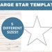 Large Printable Star Template Bundle 5 Sizes DIY Crafts, Decorations ...