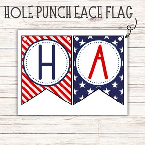 4th of July Banner Printable: Patriotic Party Decor (PDF) - Etsy