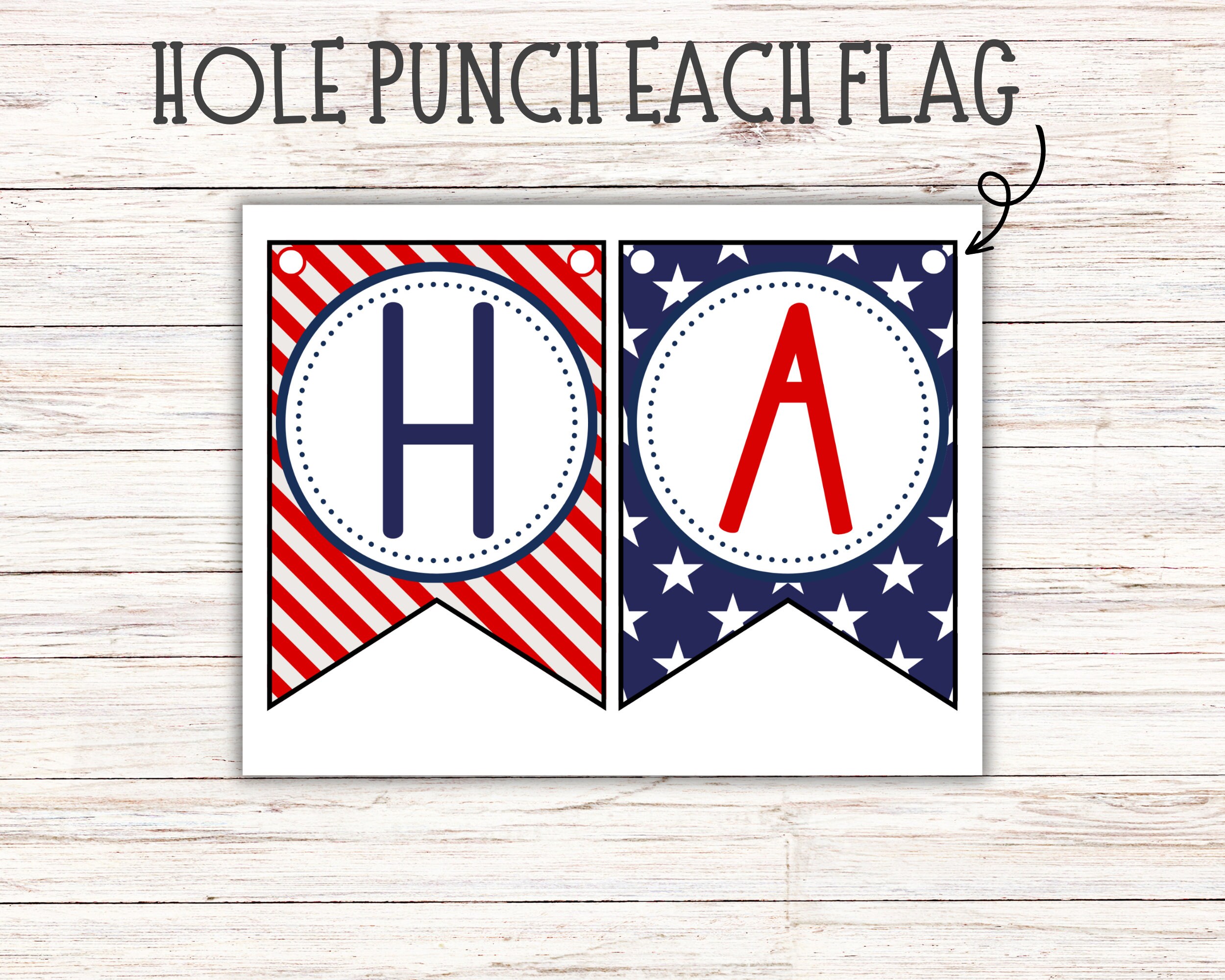 4th of July Banner Printable: Patriotic Party Decor (PDF) - Etsy