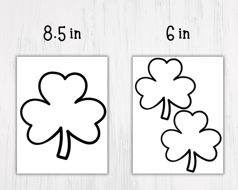 Shamrock Template Bundle: 10 Sizes for St. Patrick's Day Crafts (PDF ...
