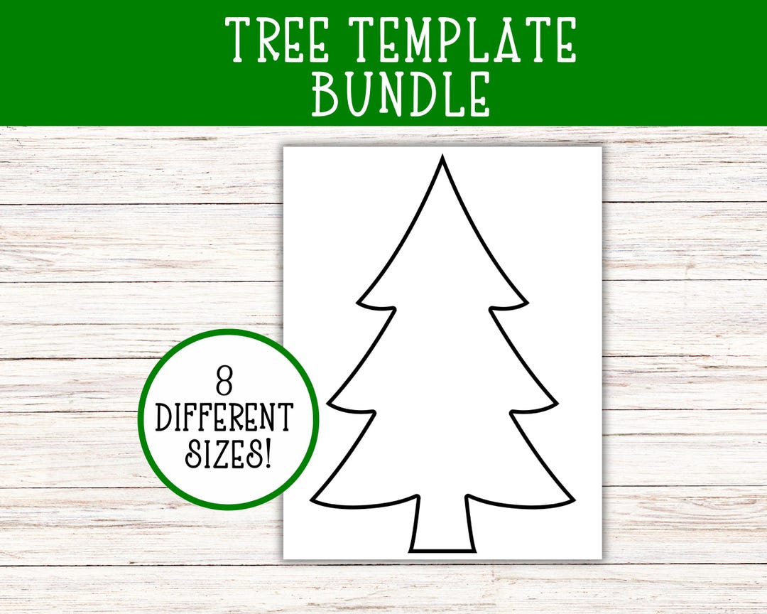 Christmas Tree Outline Templates | Holiday Crafts (PDF, PNG) - Etsy