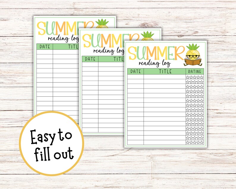Printable Summer Reading Chart and Tracker, Summer Activities, Summer ...