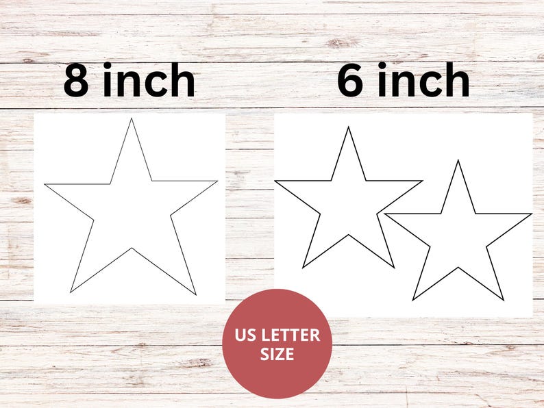 Printable Star Template Bundle: Kids Crafts, Classroom Decor (PNG & PDF ...