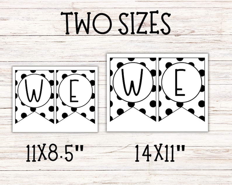 Back to School Banner: Black Polka Dot Classroom Decor (PDF) - Etsy