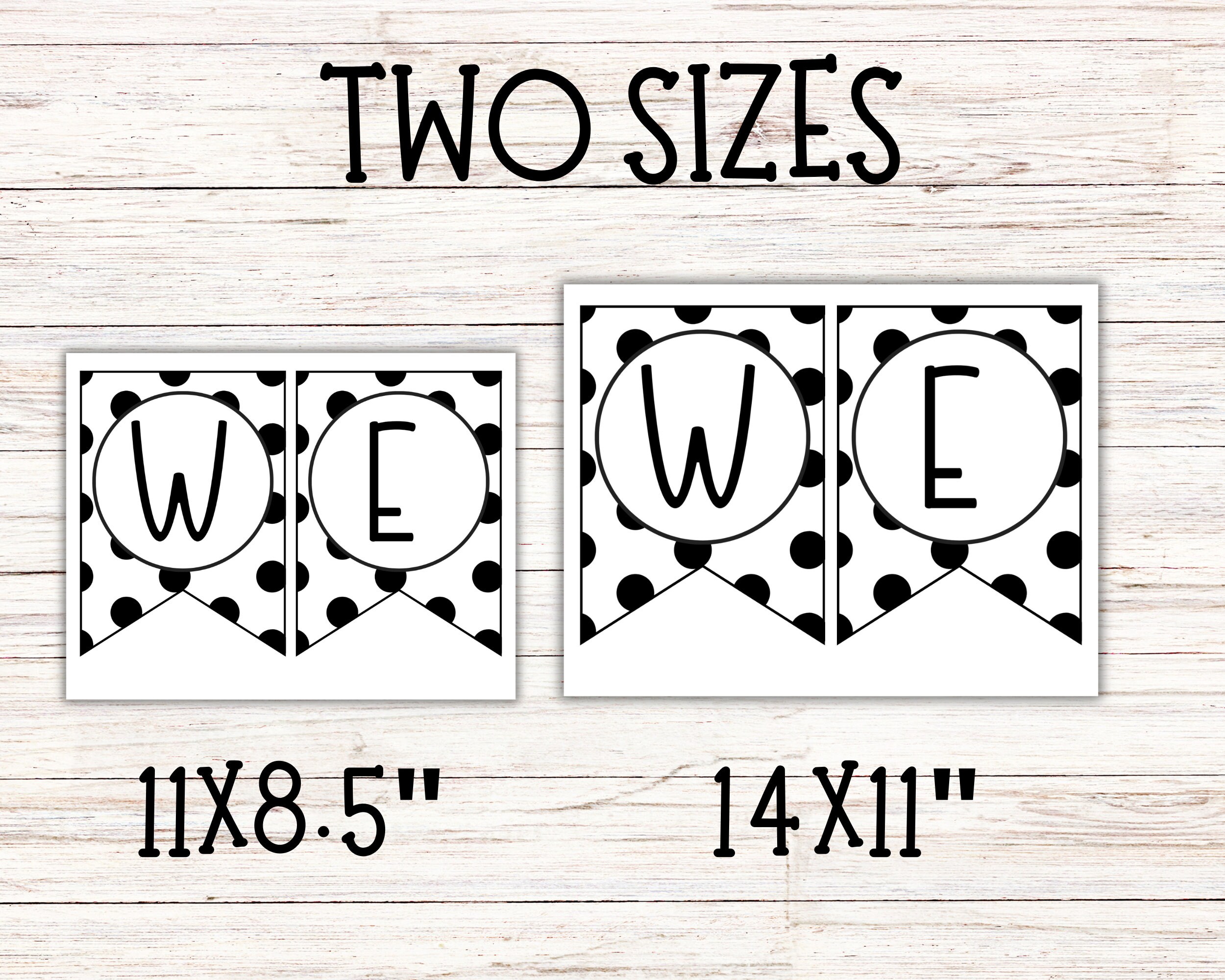 Back to School Banner: Black Polka Dot Classroom Decor (PDF) - Etsy