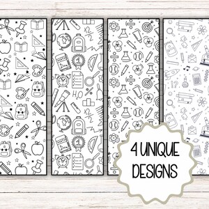 Back to School Coloring Bookmarks – Printable Bookmarks for Kids ...