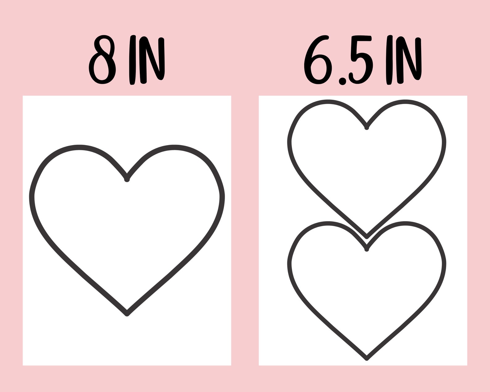 Heart Shape Printable Bundle, Love Symbol Templates, DIY Crafts Instant ...