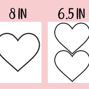 Heart Shape Printable Bundle, Love Symbol Templates, DIY Crafts Instant ...