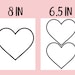 Heart Shape Printable Bundle, Love Symbol Templates, DIY Crafts Instant ...