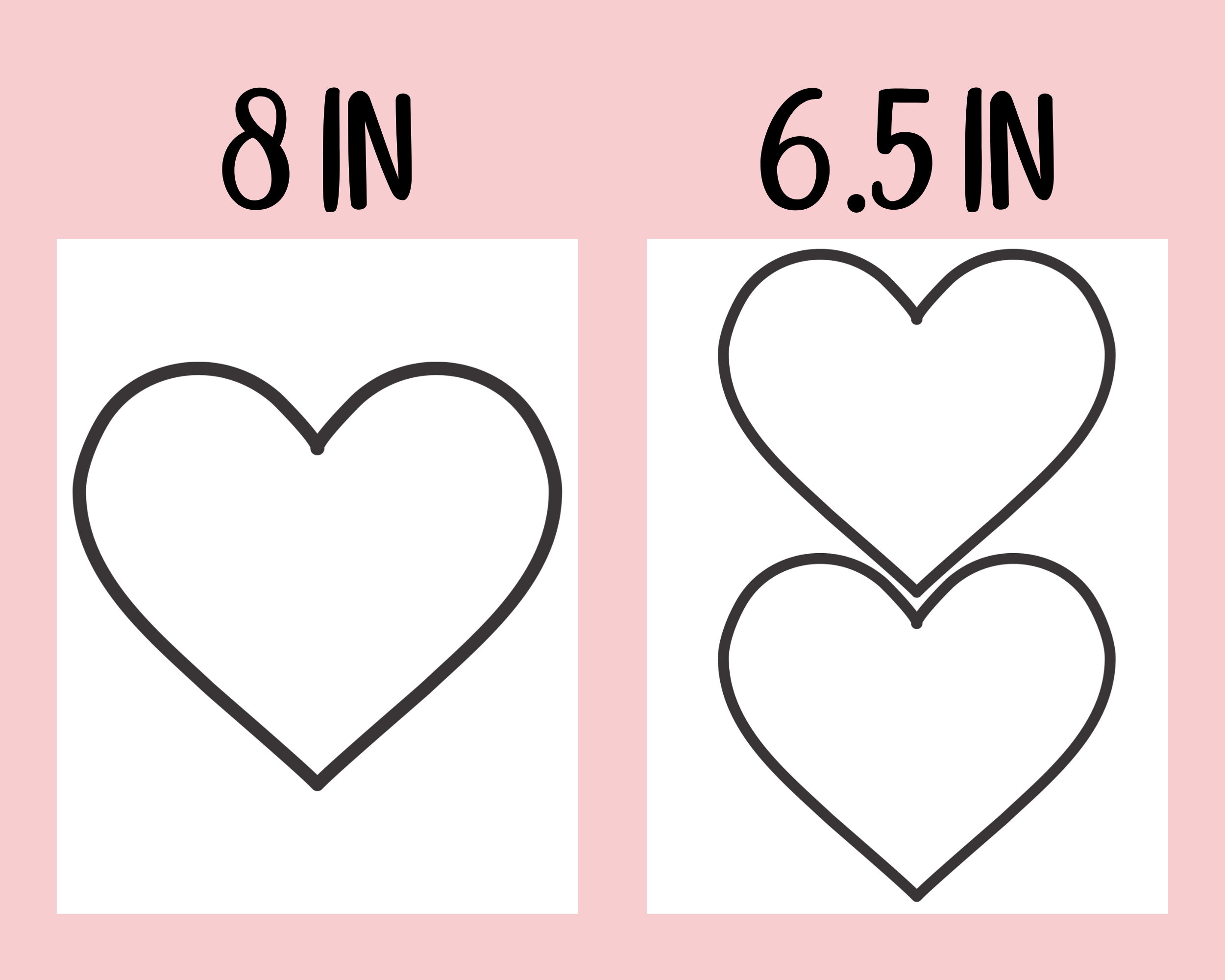 Heart Shape Printable Bundle, Love Symbol Templates, DIY Crafts Instant ...