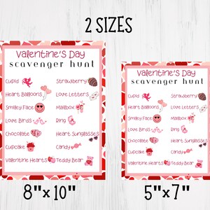 Valentine's Day Scavenger Hunt Printable, Valentine Game for Kids ...
