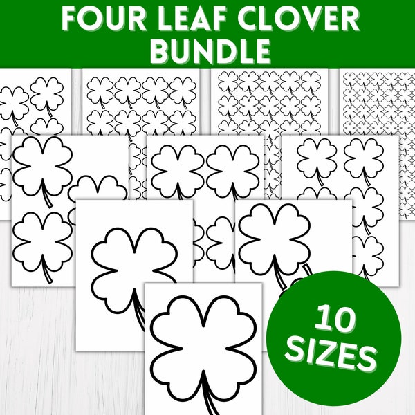Four Leaf Clover Printable - Etsy