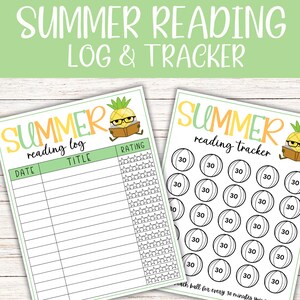 Printable Summer Reading Chart and Tracker, Summer Activities, Summer ...