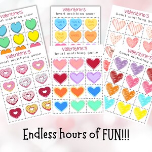 Valentine's Heart Matching Game - Fun and Educational Activity - Etsy
