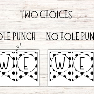 Back to School Banner: Black Polka Dot Classroom Decor (PDF) - Etsy