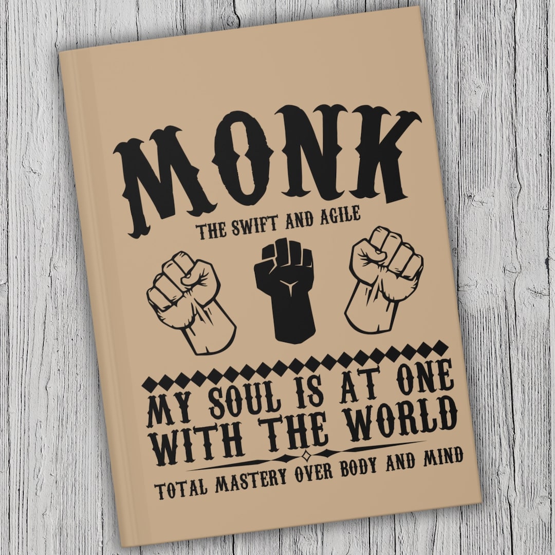 Monk RPG Notebook | Tabletop Role-playing Game Journal | Fantasy ...